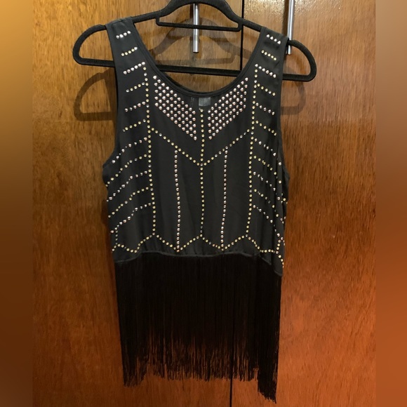 Divided | Tops | Bejeweled Crop Top With Fringe | Poshmark